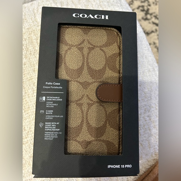 Coach | Cell Phones & Accessories | New Coach Folio Signature Tan Apple ...